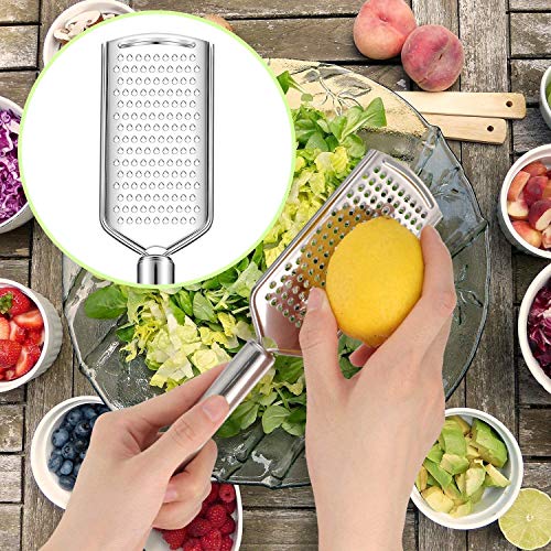Stainless Steel Handheld Fine Sharp Cheese and Spice Grater with ...