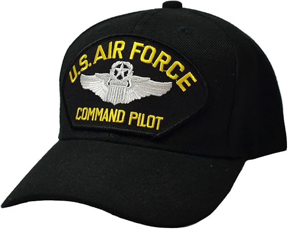 US Air Force Command Pilot Cap Black at Amazon Men’s Clothing store