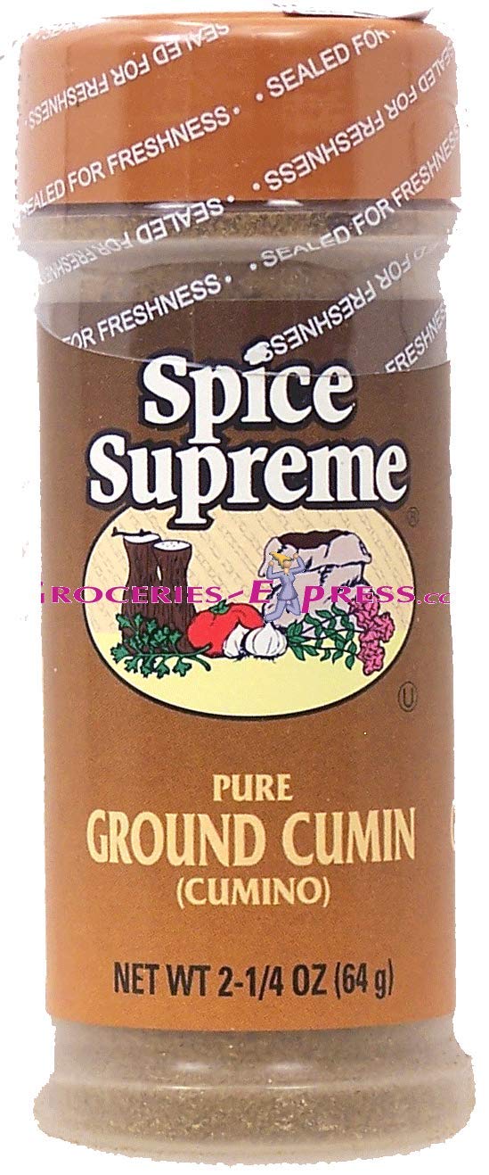 Amazon.com : Spice Supreme pure ground cumin, 2-ounce plastic shaker ...