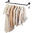 Amazon.com: DDK Industrial Pipe Clothes Rack Wall Mounted, 36.2 Inch ...