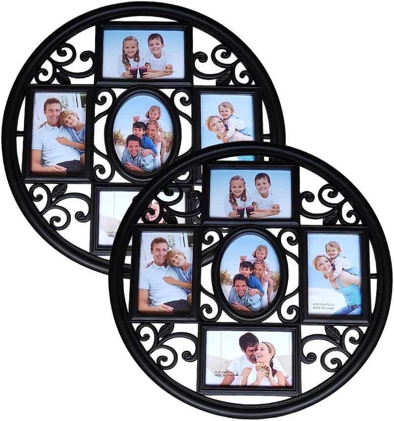 Amazon MKUN 2Pack Of 4x6 Wall Photo Collage Frames Round Amazon MKUN 2Pack Of 4x6 Wall Photo Collage Frames Round