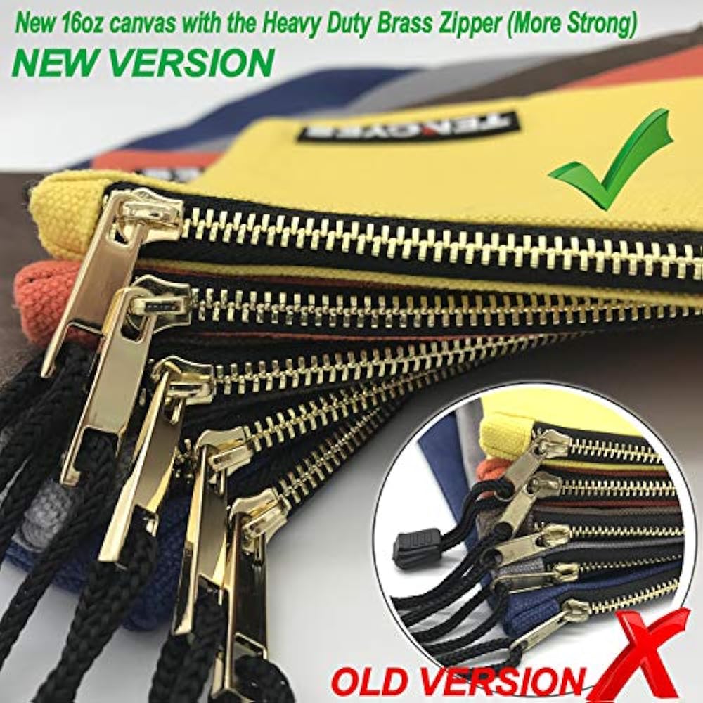Canvas Tool Pouch Zipper Bag 5 Pack Utility Bags Heavy Duty Metal canvas-tool-pouch-zipper-bag-5-pack-utility-bags-heavy-duty-metal