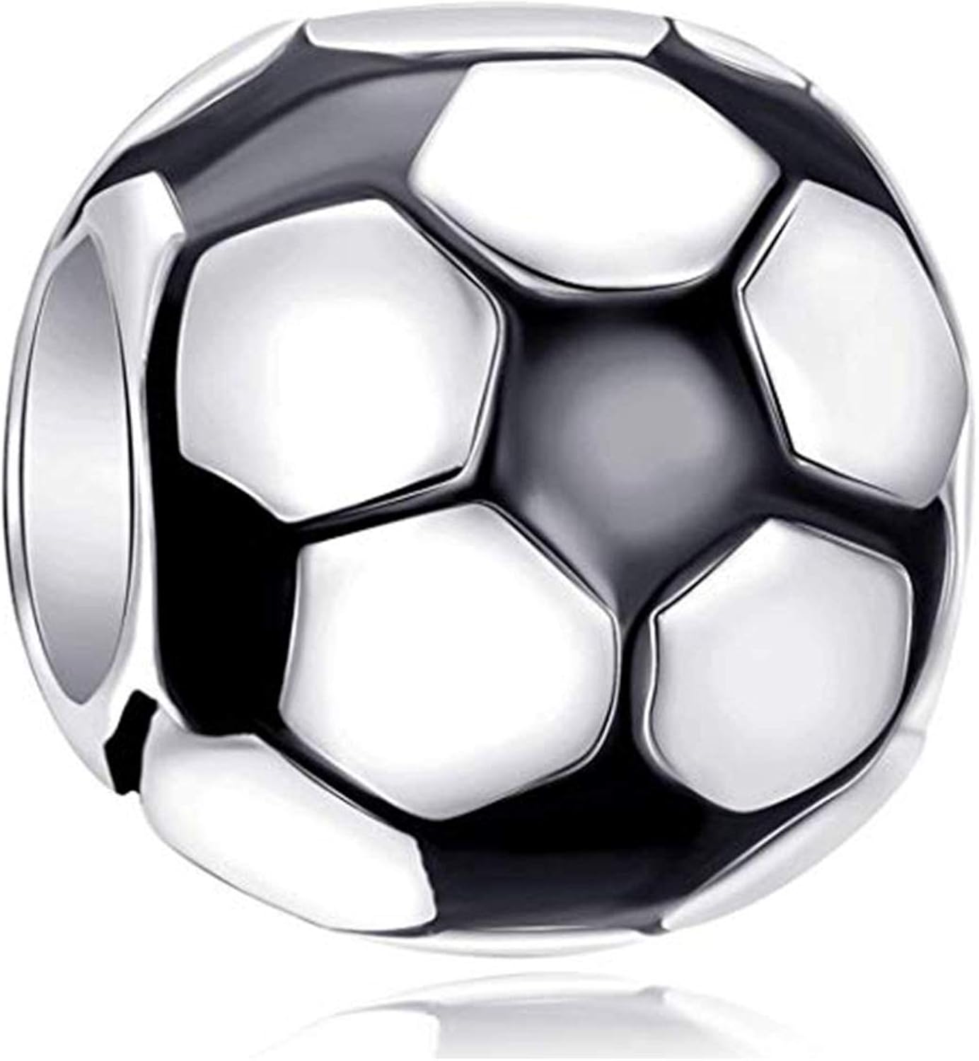 Amazon.com: Choruslove Football Charm 925 Sterling Silver Soccer Ball ...