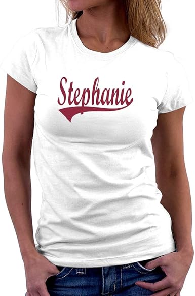 Amazon.com: Teeburon Stephanie Baseball Style Women T-Shirt: Clothing