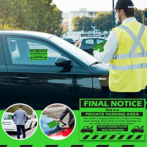 MESS Parking Violation Stickers Final Notice Private Parking Car ...