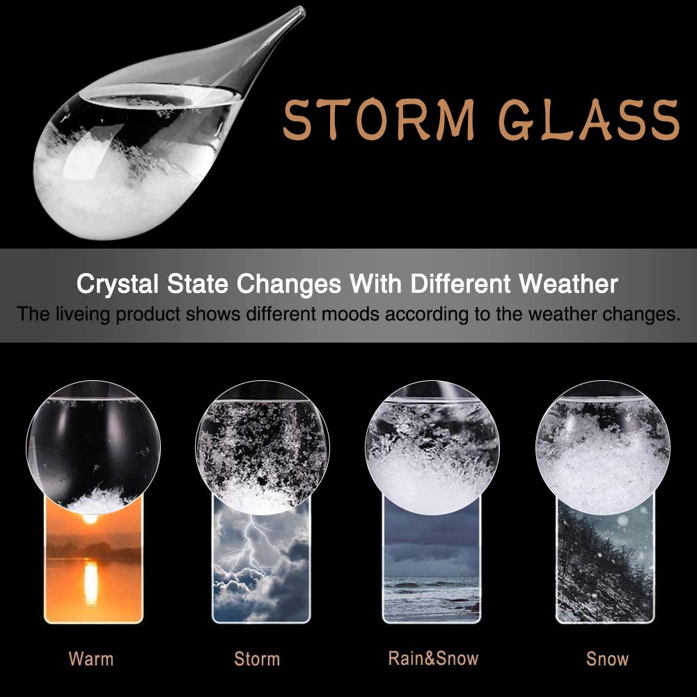 LKKCHER Storm Glass Weather Globe Weather Station Decorative Indoor ...