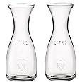 Amazon.com: Bormioli Rocco Set Of 2 Misura Pz Carafes, 33.75 Oz. Wide Mouth Clear Glass Pitcher ...