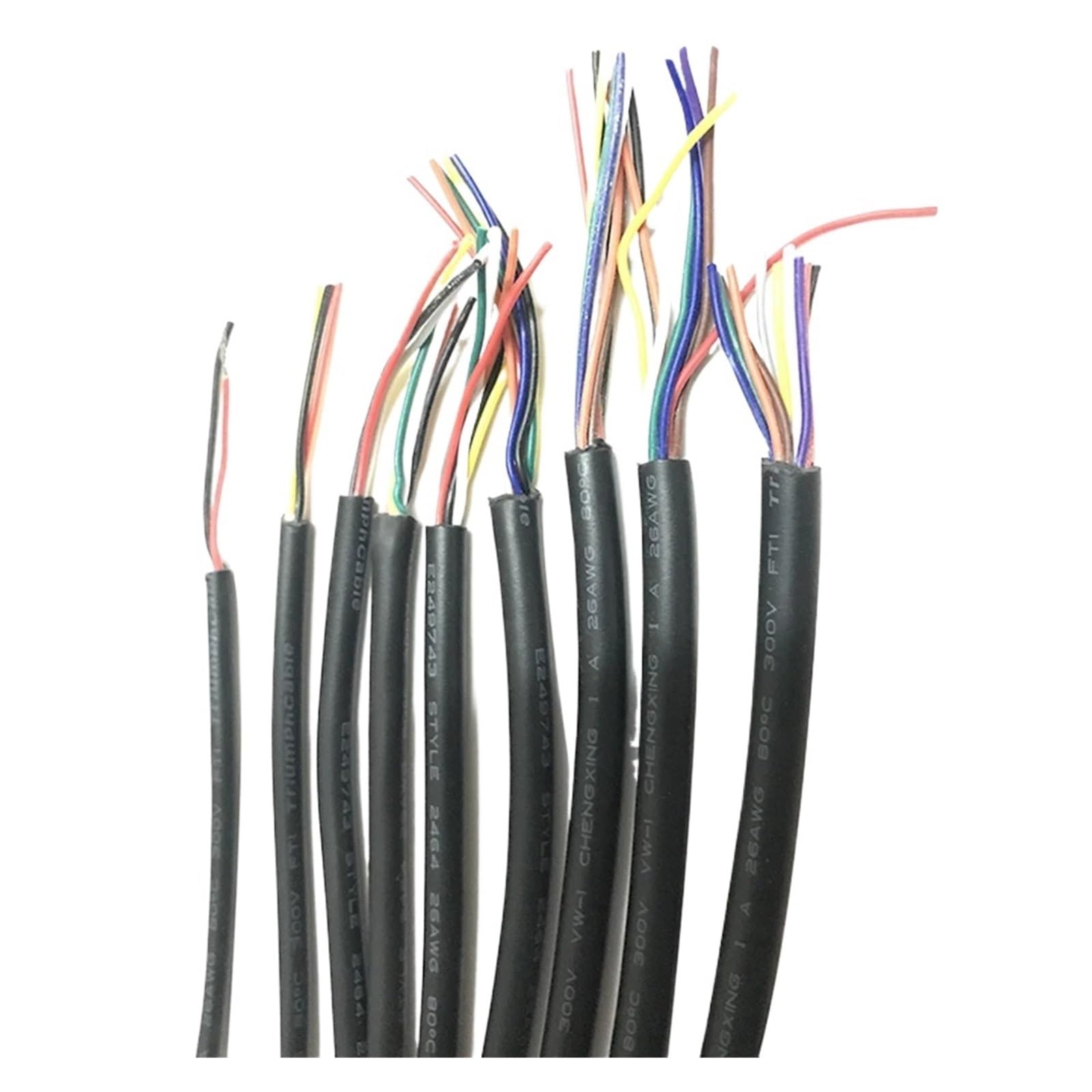 UL (PVC) Wire And Cable 26AWG 28 AWG Signal Cable RVV 2/3/4/5/6/7/8/9/10 Cores T+C Copper ...