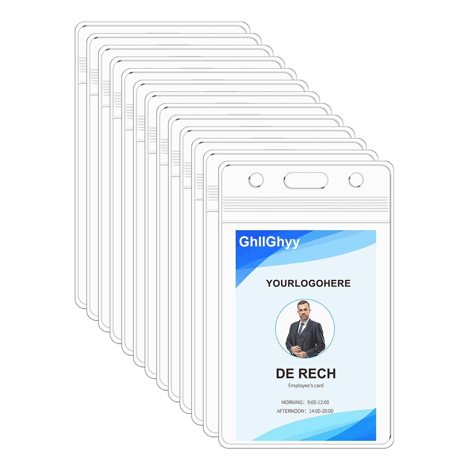 20 Pack Extra Thick Name Badge Holders, Heavy Duty & Sealable ...