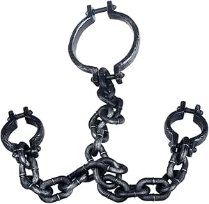 Amazon.com : H&D Jumbo Plastic Prisoner Chain With Neck&Hand Shackle ...