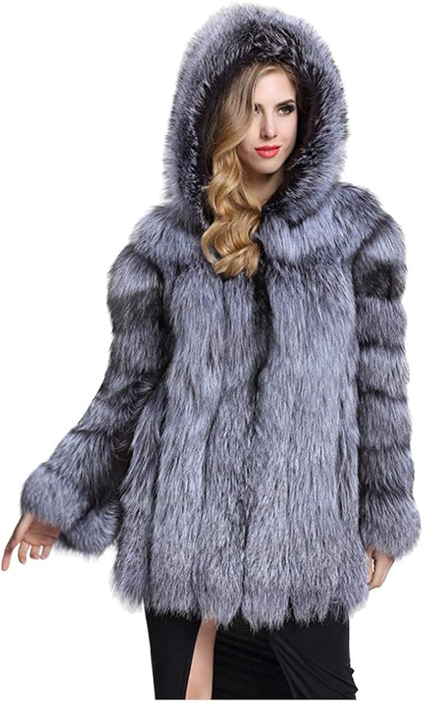 Women New Women's Parka Fluffy Thicken Warm Winter Faux Fur Coat ...