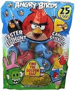 Amazon.com : Angry Birds Easter Eggs Candy Stuffed 25 Eggs Easter Egg ...