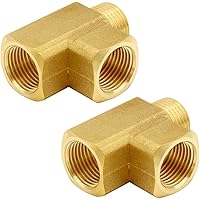 Amazon.com: Joywayus Brass Pipe Fitting Barstock Street Tee T 3 way NPT 1/4" Female × 1/4 ...