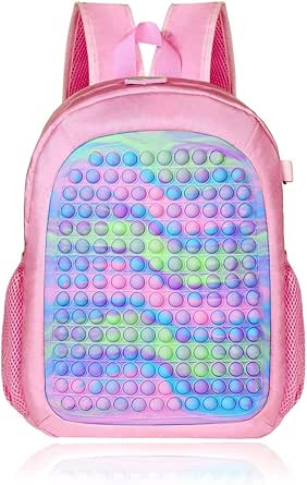 Beauenty Pop Backpack, School Supplies Backpack Silicone Bag, Pop it ...