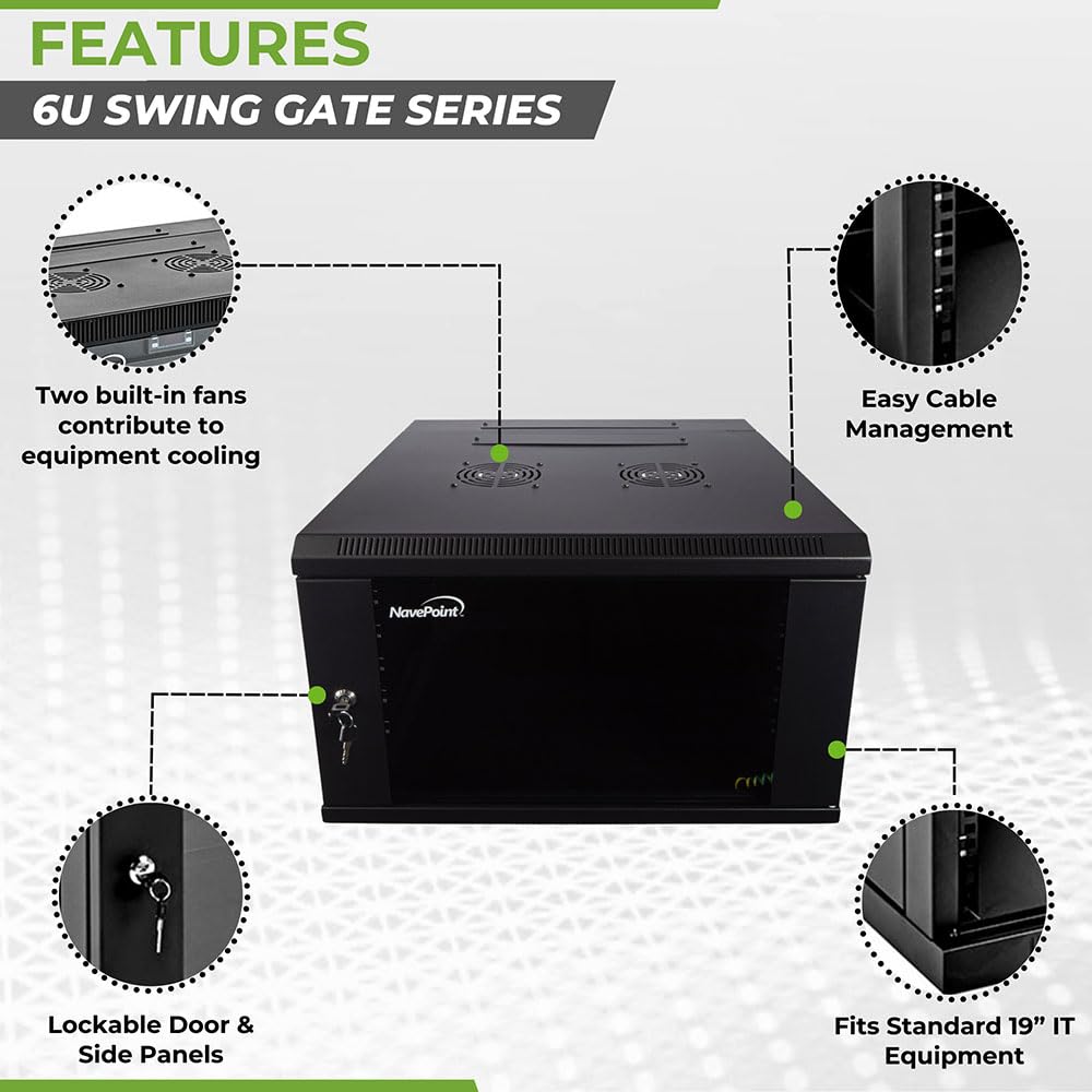 Mua NavePoint 6U Server Cabinet with Hinged Back - 23.6” Deep, 6U ...