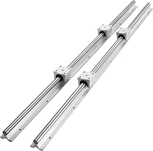 VEVOR Linear Guide Rail Set, SBR12 1000mm, 2 PCS 39.4 in/1000 mm SBR12 ...