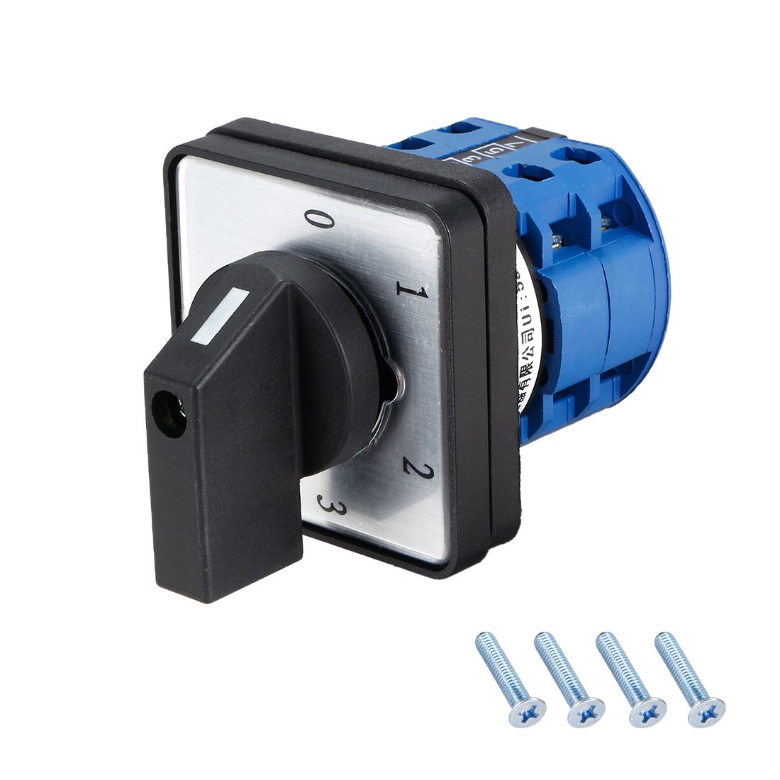 Buy uxcell Changeover Switch 4 Position Rotary Chooser Cam Switch Panel ...