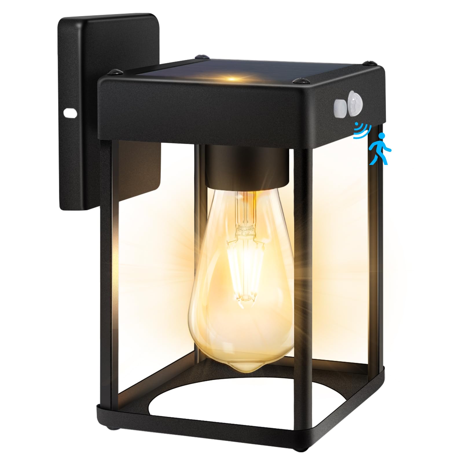 Solar Outdoor Wall Light Fixtures, Solar Exterior Waterproof Lanterns ...