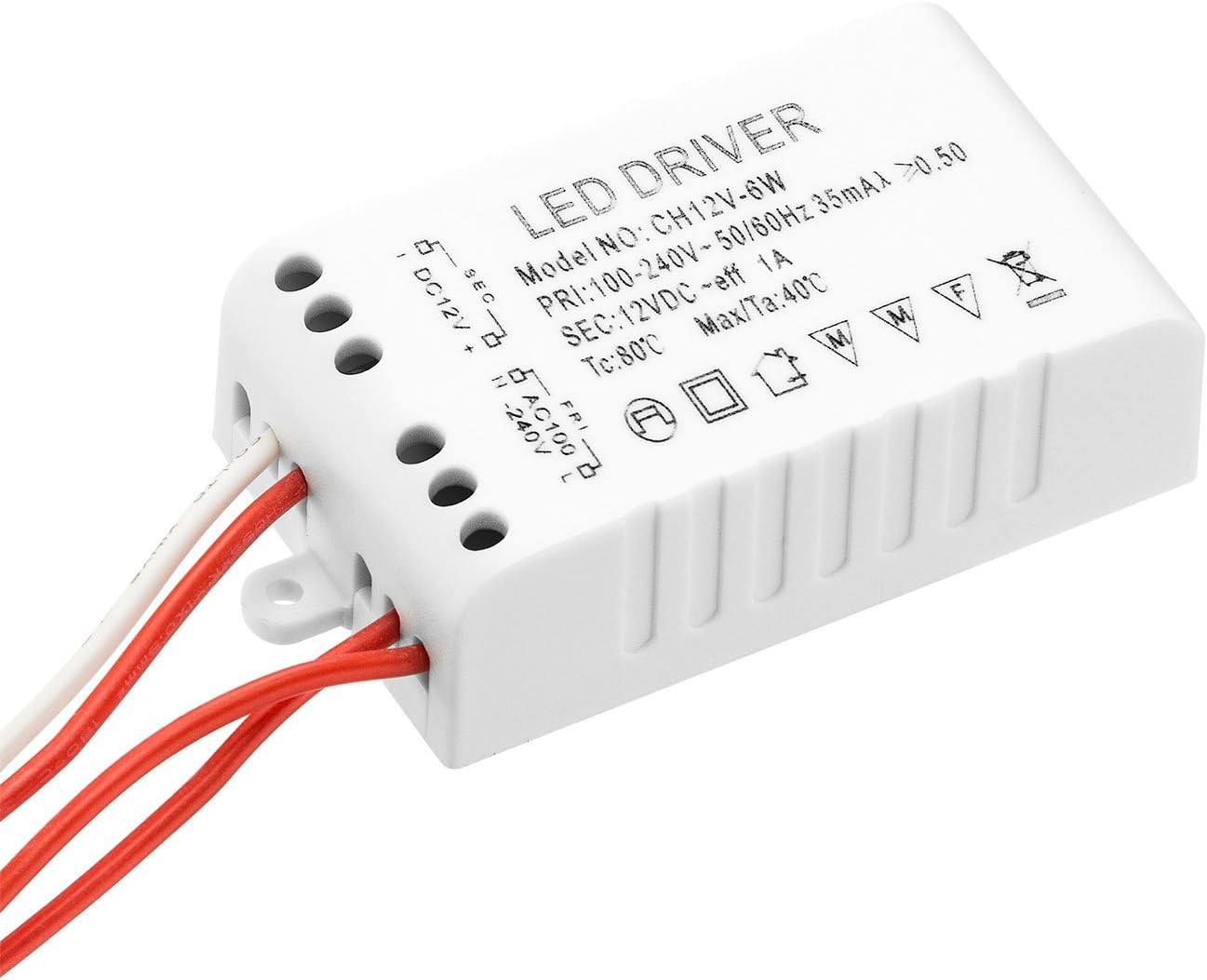 LED Power Supply Driver Transformer 12W, 12V DC, 1A Constant Voltage ...