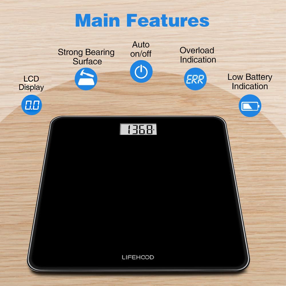 Digital Body Weight Scale - 4 High Precision Sensors Body Weight Scale ...