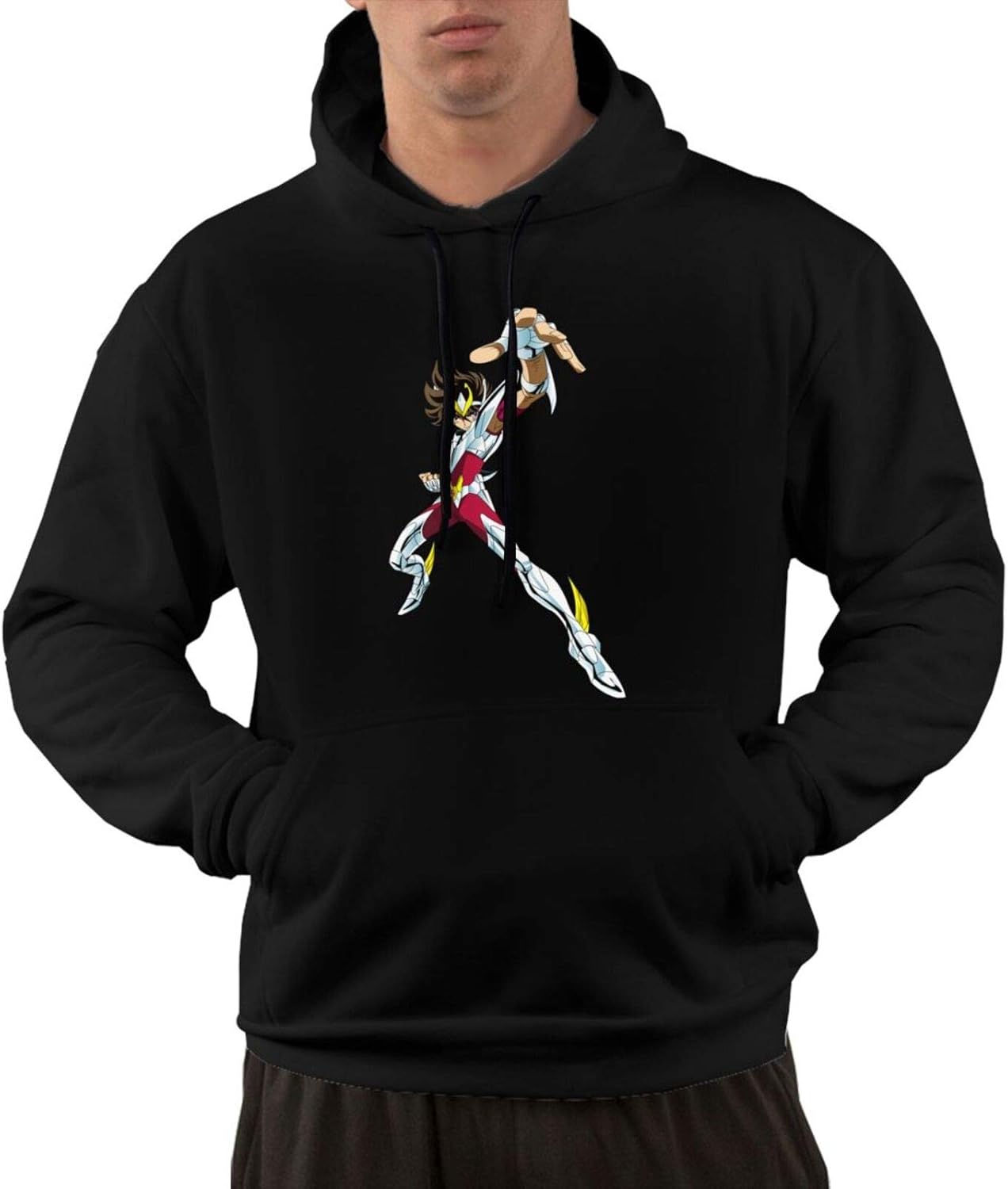 Amazon.com: Lwjki Men'S Casual Saint Seiya Pegasus Hooded Sweatshirt ...