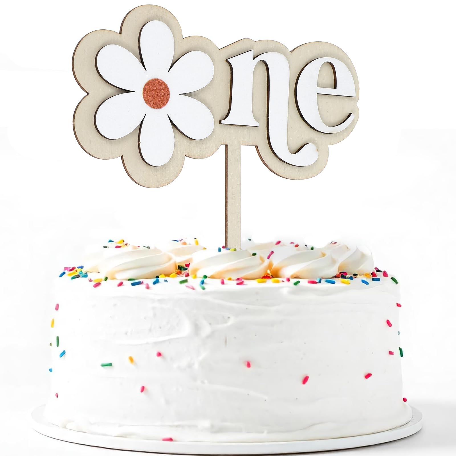 Wooden One Cake Topper, Cake Topper for Baby 1st Birthday, Happy ...