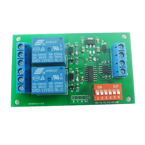 Eletechsup DC 5V 12V 24V 2 Ch RS485 Relay Board UART Serial Port Switch ...