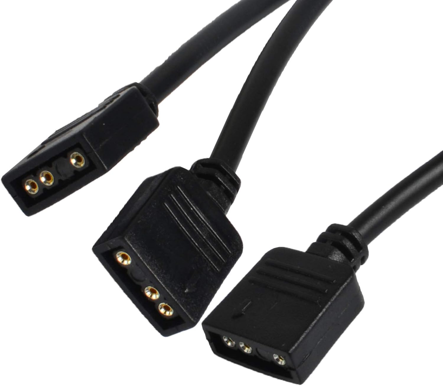 3 Pin LED Splitter Cable RGB LED Strip Connector Y Splitter 2 Way ...