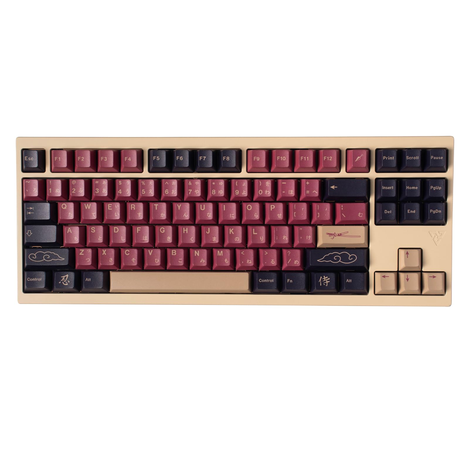 Mua Japanese Keycaps 129 Keys PBT Red Samurai Keycap Set Fit for 61/64 ...