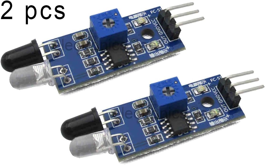RoboJax 2 pcs IR Infrared Obstacle Avoidance Sensor Module Arduino ...