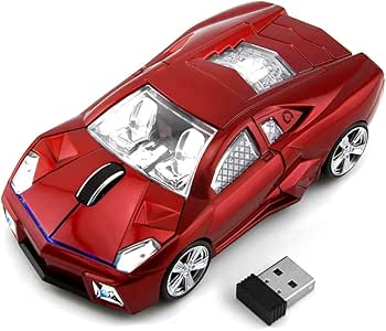 Amazon.com: Car Mouse Wireless, 2.4G Wireless Sport Car Shaped Mouse ...