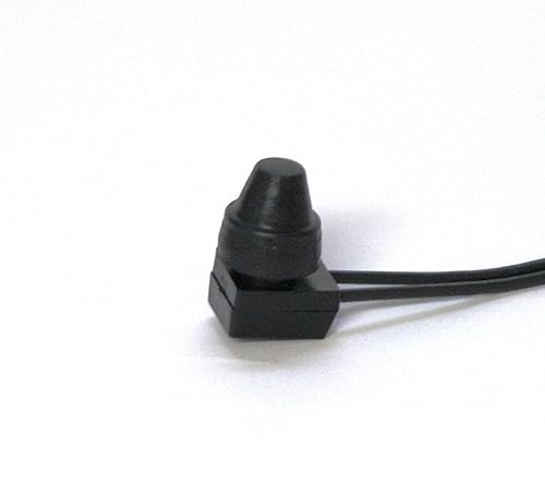 Chrome Glow 12V Waterproof Push-Button On-Off Switch with 12" Leads in ...