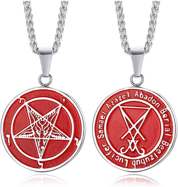 XUANPAI Satan Wiccan Satanism Pendant Satanic System Emblem Seal of ...