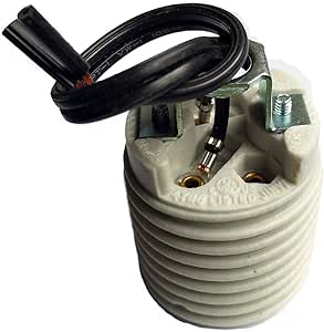 Keyless Porcelain Threaded Socket, TWDRTDD Medium base E26 threaded ...
