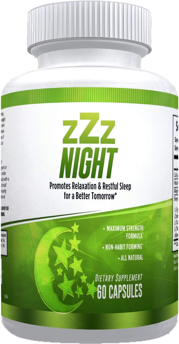 zZz Night Natural Sleep Aid - Non-Habit Sleeping Pills with Melatonin ...
