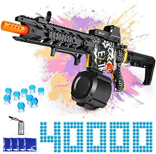 Splatter Ball Gun Gel Blaster - M416 Full Auto Splat Gun Rechargeable 7.4V Battery Powered ...