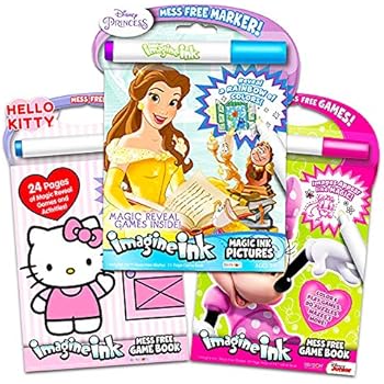 Amazon.com: Disney Princess Magic Ink Coloring Book Set -- 3 Imagine ...