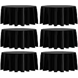 Amazon.com: Aocoz 6 Pack White Round Tablecloth 120 Inch Tablecloths ...