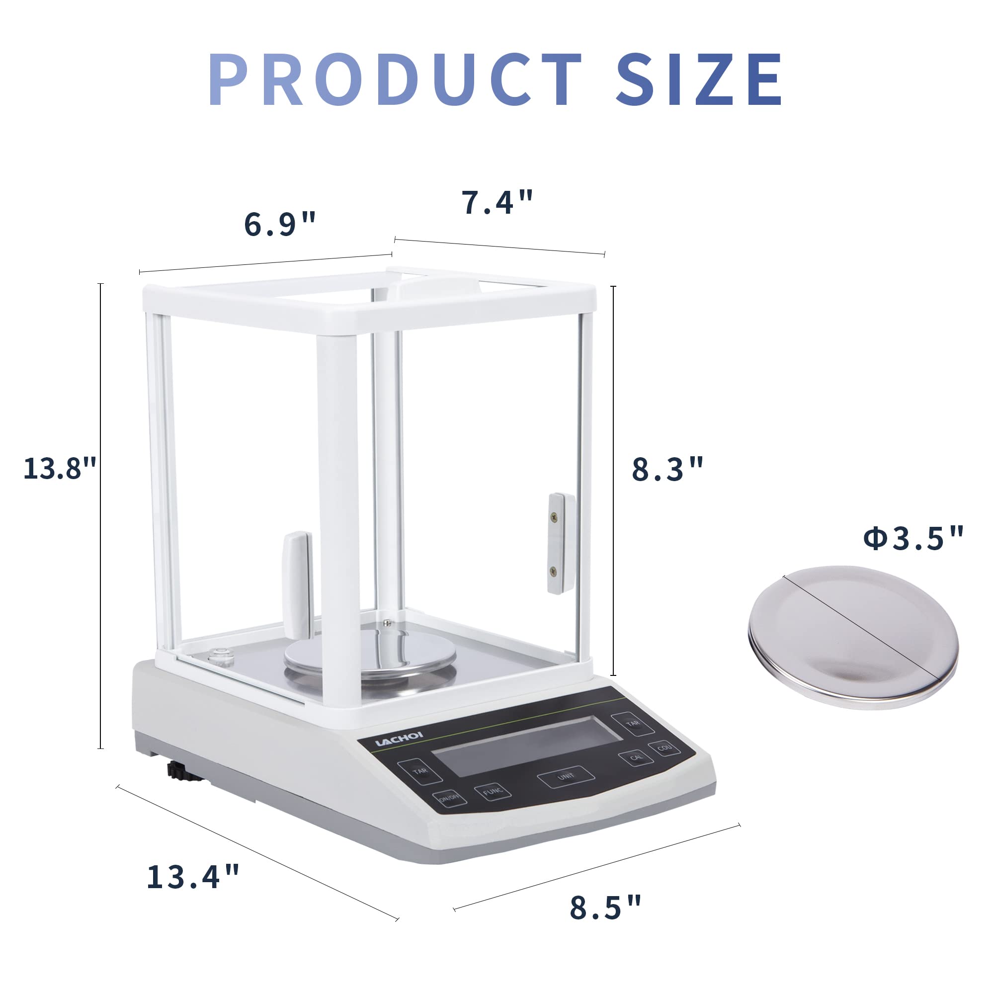 LACHOI Lab Scale 100g×0.001g Accuracy High Precision Scale 0.001g ...