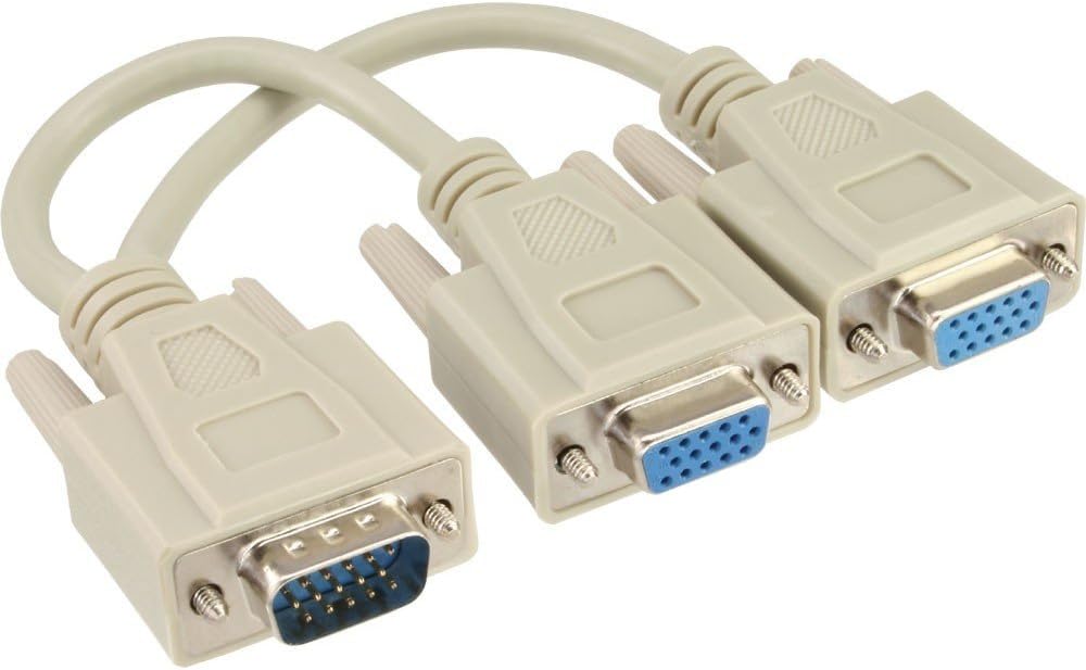 InLine 20586 Cavo VGA, Sub-D 15Pin Maschio a 2X VGA Sub-D 15Pin Femmina ...