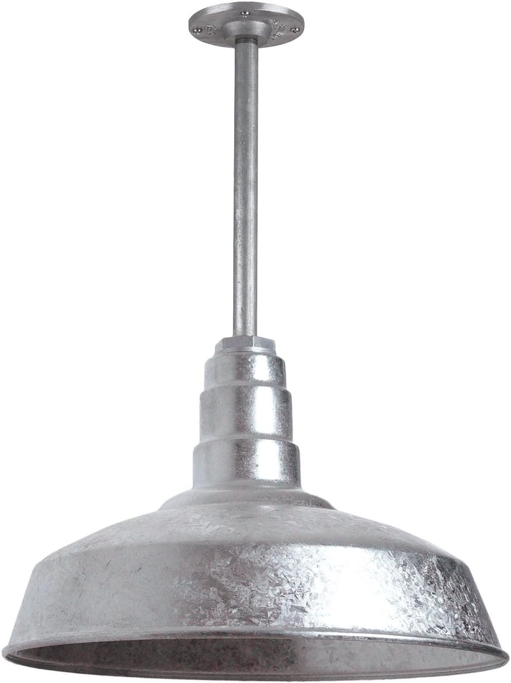 The Carson Modern Farmhouse Pendant Light | Steel Barn Light with Rigid ...