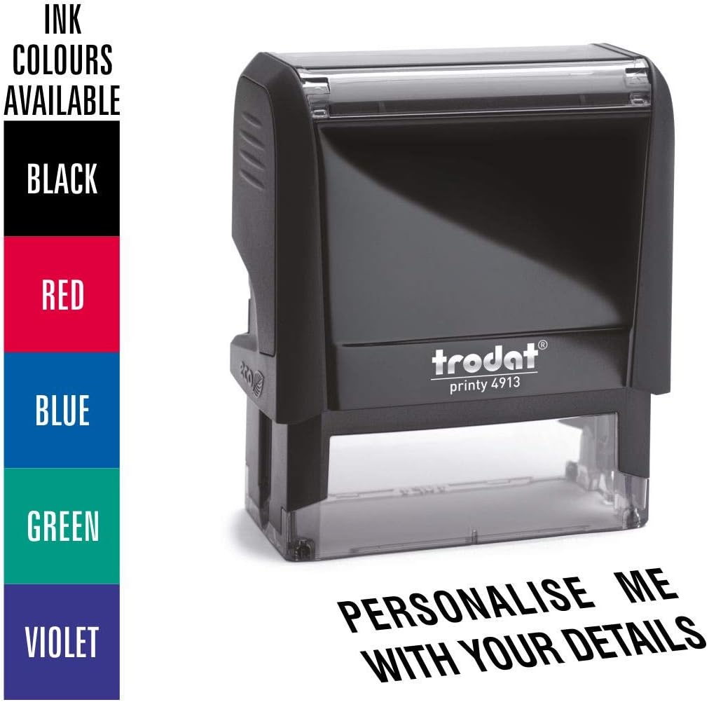 Trodat Black Printy 4913 Personalised Custom Office, Business and ...