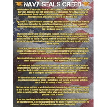 Amazon.com: Navy Seals Creed Poster (V6): Posters & Prints