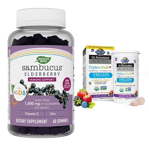 Nature's Way Sambucus Elderberry Gummies for Kids, 60 Gummies & Garden ...