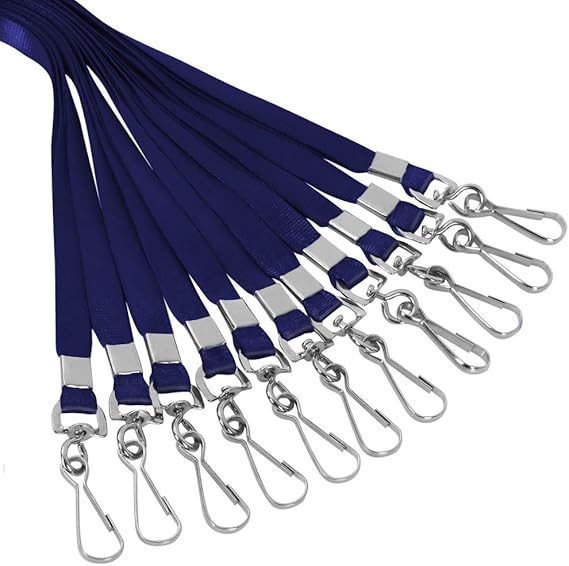 Amazon.com : Navy Lanyard 50 Pcs Navy Lanyards with Swivel Hook Bulk 17 ...