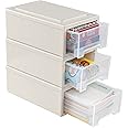 Amazon.com: Readsky 6 Quart Stacking Plastic Storage Drawers, Drawer Unit Plastic, 3 Packs ...