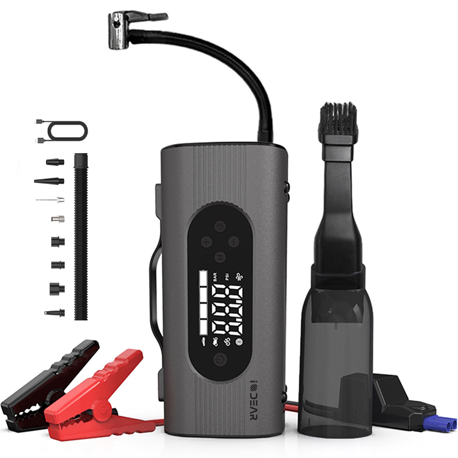 Car Jump Starter with Air Compressor(1000A),Vacuum Cleaner Cordless ...