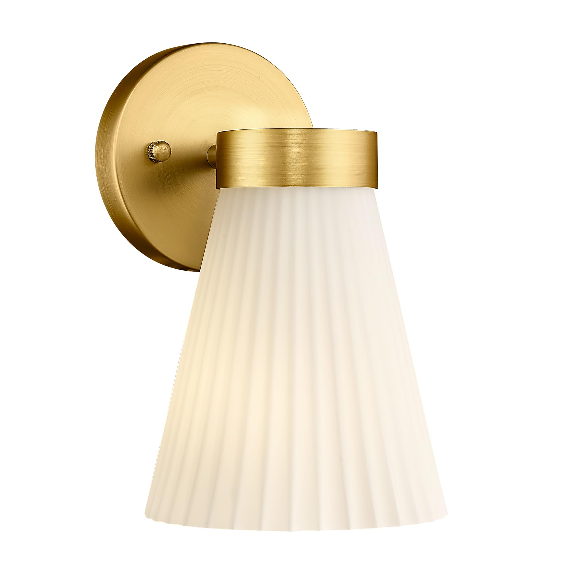 Gold Wall Sconce, HWH Single Wall Light Fixture Brushed Gold Wall Lamp ...