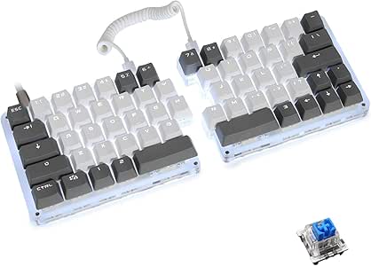 Amazon.com: Macro Split Mechanical Keyboard,All 62 Keys Programmable and Can Set 24 Macros ...