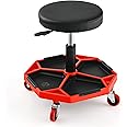 Amazon.com: IRONMAX Rolling Mechanic Stool, Adjustable Shop Stool Creeper Seat with Removable ...